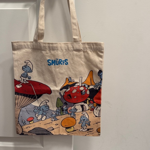 Smurfs | Bags | Smurfs Canvas Tote Reusable Shopping Bag | Poshmark